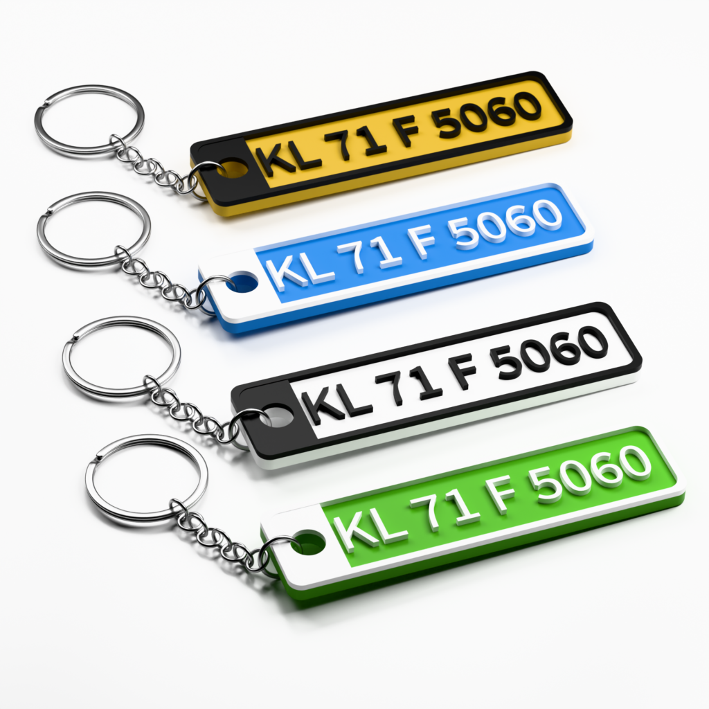 Custom Number Plate Keychain NUHO1014 - Nuho India