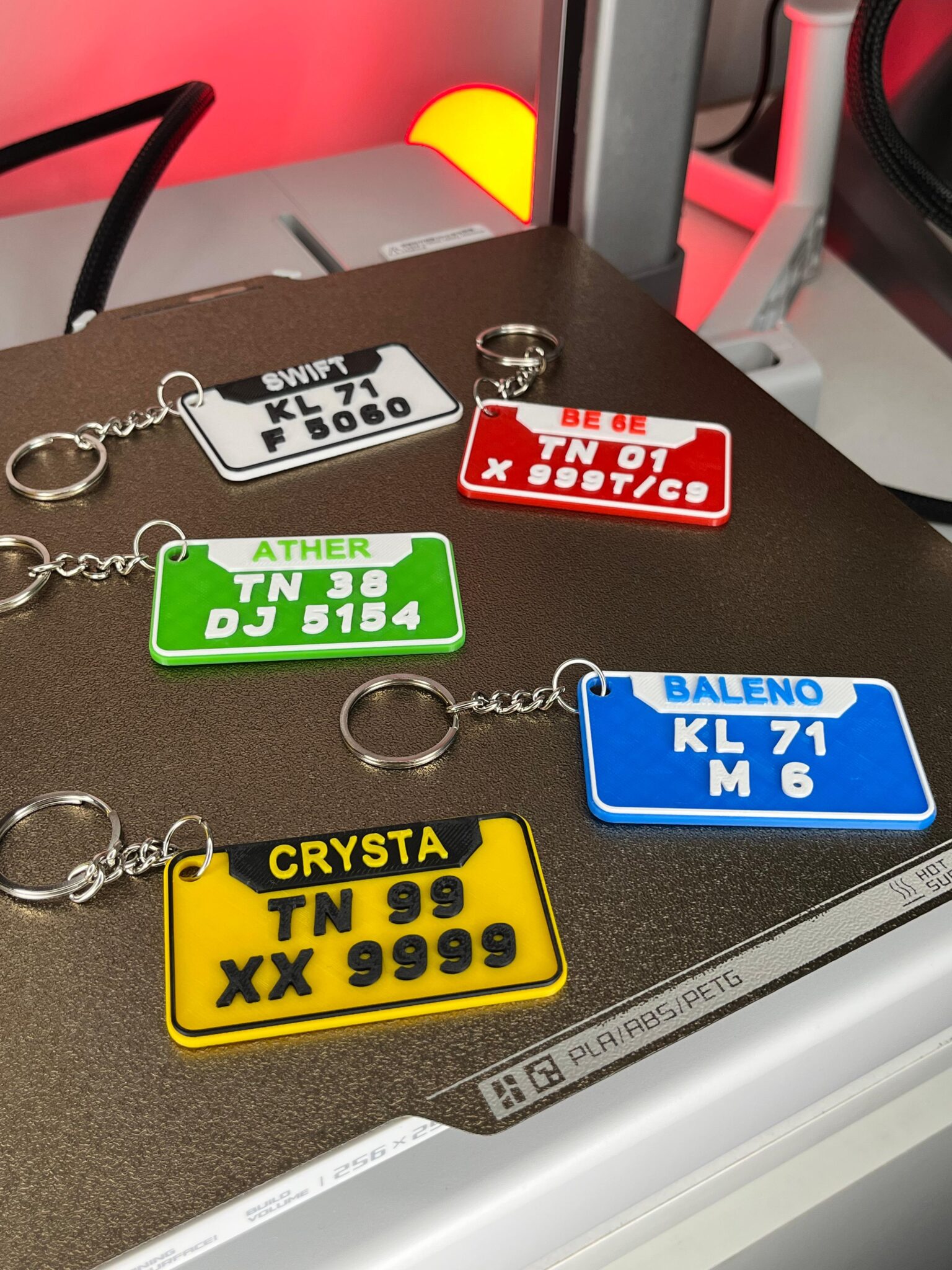 Custom Number Plate Keychain with Name NUHO1022 - Nuho India